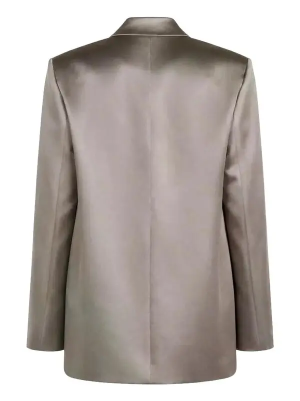THE SEI Single-breasted Silk Blazer - Grey