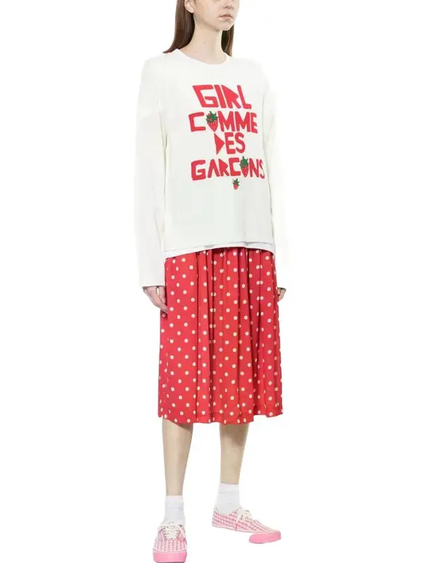 Comme Des Garçons Graphic Long-sleeve Jumper - Neutrals
