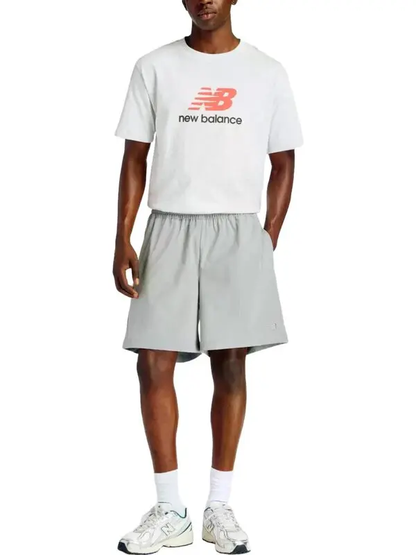 NEW BALANCE Logo Detail Track Shorts - Grey