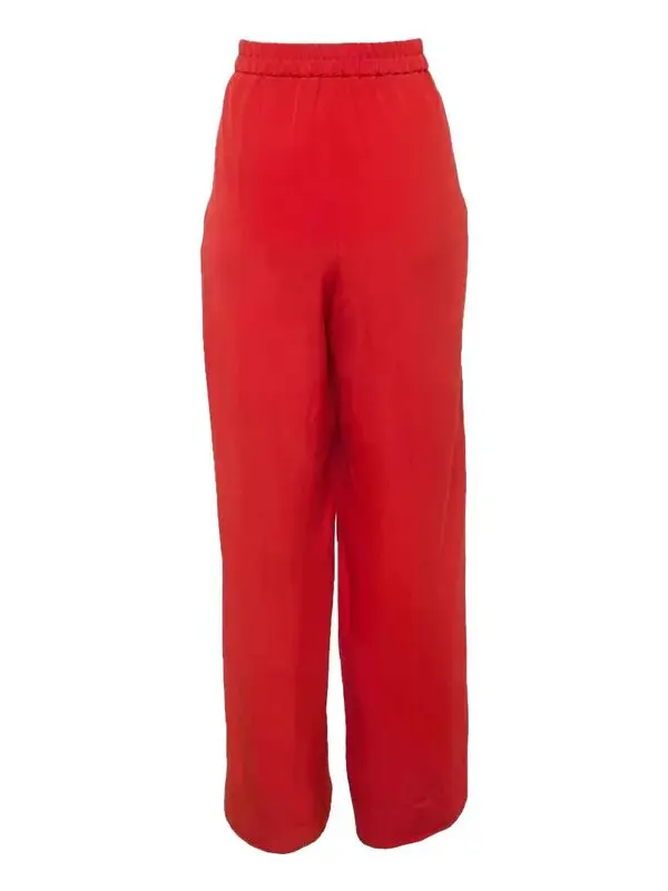 Stella McCartney Silk Wide-leg Trousers - Red