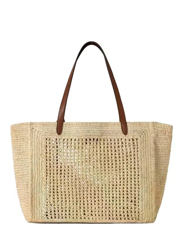 Mulberry Crochet Raffia Tote Bag - Neutrals