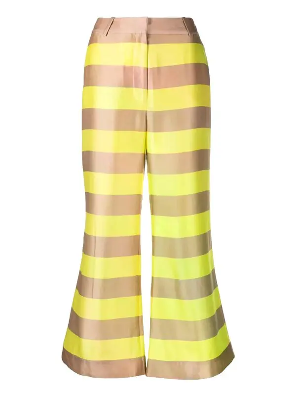 Zimmermann Wonderland Striped Flared Trousers - Yellow