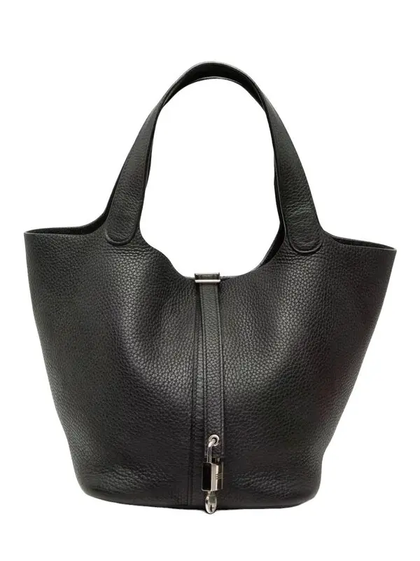 Hermès 2017 Clemence Picotin Lock 22 Handbag - Black