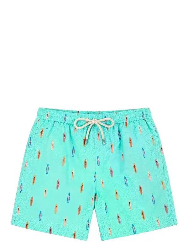 MC2 SAINT BARTH Lighting Micro-fantasy Print Swim Shorts - Blue