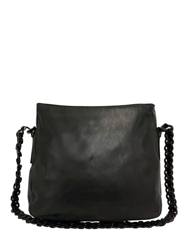 Prada Leather Chain Shoulder Bag - Brown