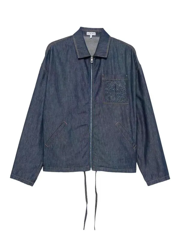 Loewe Anagram Patch Zip-fastening Jacket - Blue