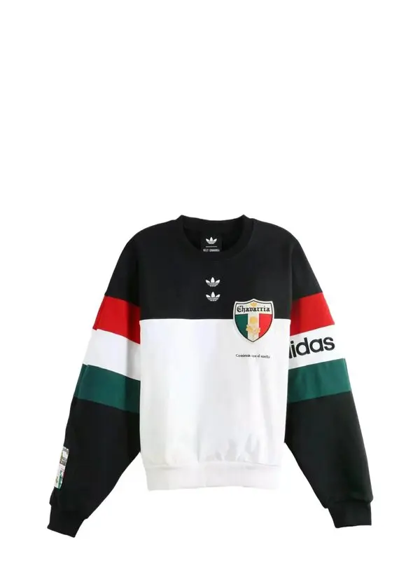 Adidas X Willy Chavarria Logo-print Panelled Sweater - Black