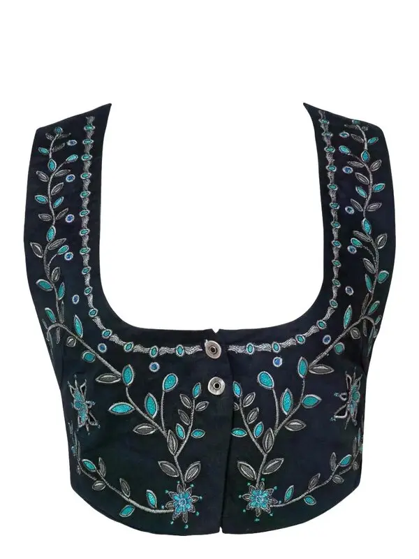 Agua Bendita Esmeralda Relicario Vest - Blue
