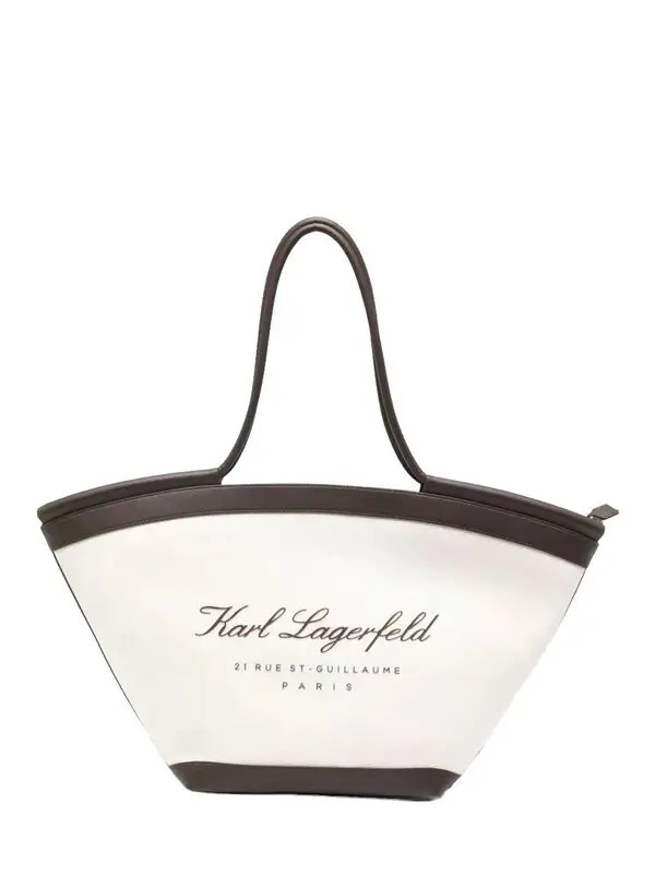 Karl Lagerfeld Logo Print Tote Bag - Neutrals