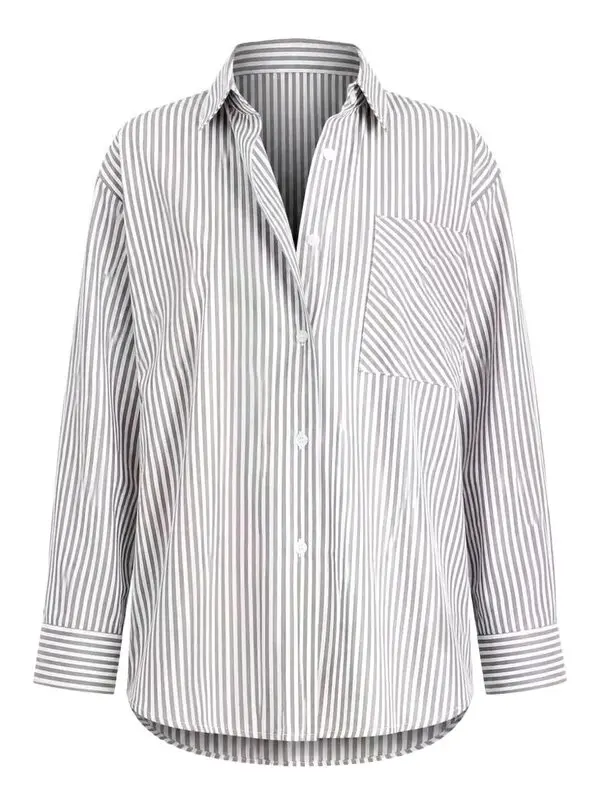 PHARAOH Marvin Striped Shirt - White