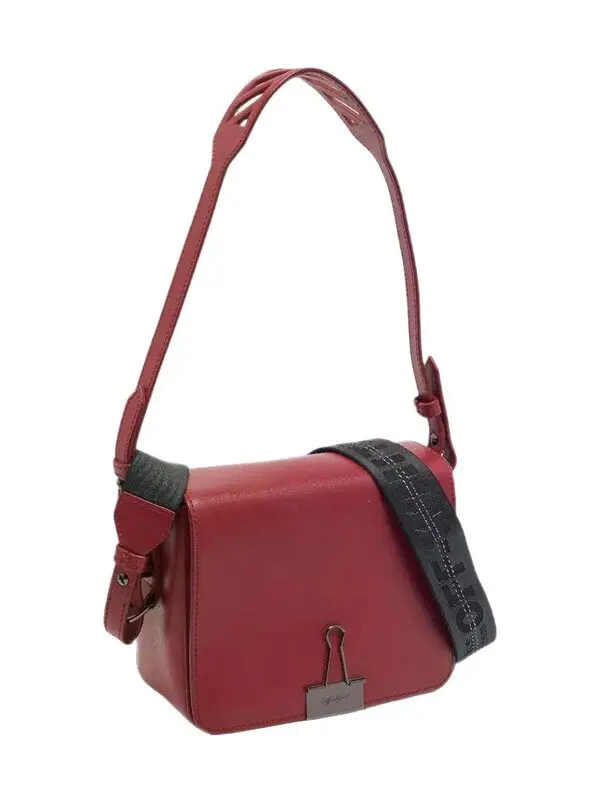 Off-White Binder Clip Shoulder Bag - Red