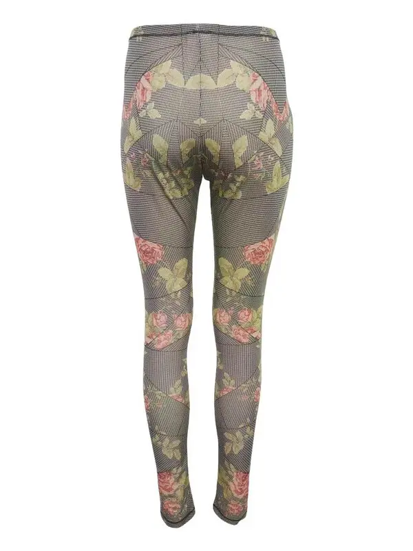 Alexander McQueen Houndstooth-print Leggings - Black