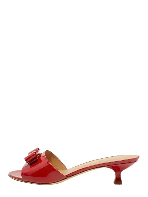 FERRAGAMO Vara Bow Heeled Sandals - Red