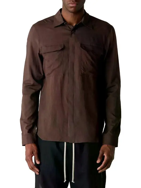 Rick Owens Work Shirt - Brown