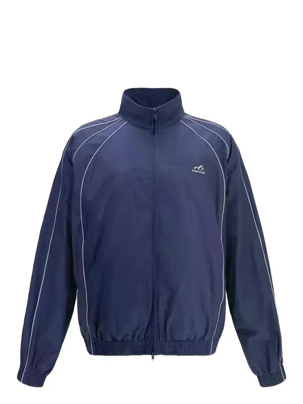 Balenciaga Piping Detail Tracksuit Jacket - Blue