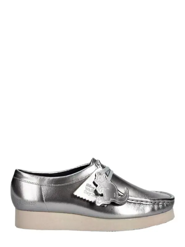 Clarks Wallabees Metallic Loafers - Silver
