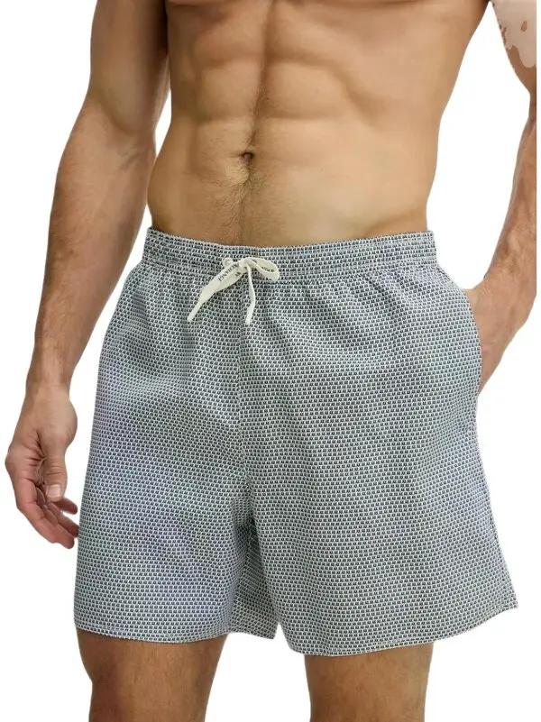 Armani Exchange Logo Print Swim Shorts - Grey