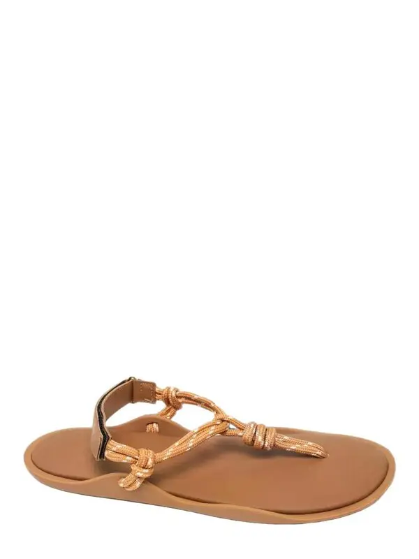 Flowze Knotted Touch-strap Sandals - Neutrals