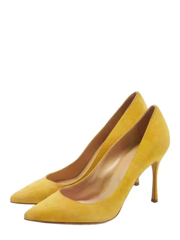 SERGIO ROSSI Suede Pumps - Yellow