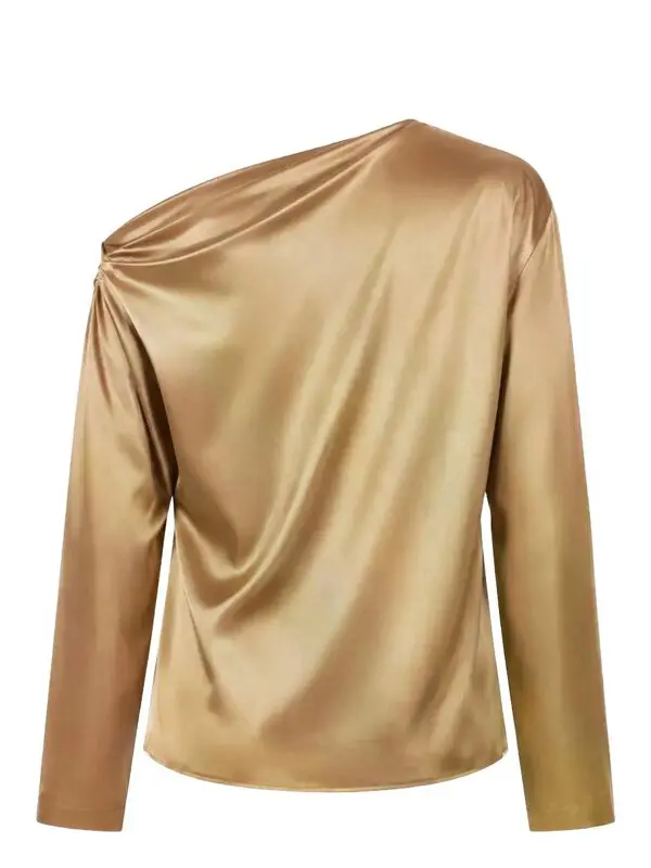 THE SEI Off-shoulder Long-sleeve Blouse - Neutrals