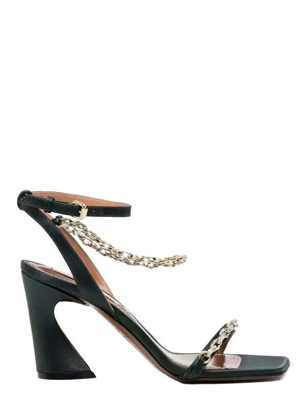 Zimmermann Crescent Chain Sandals - Black