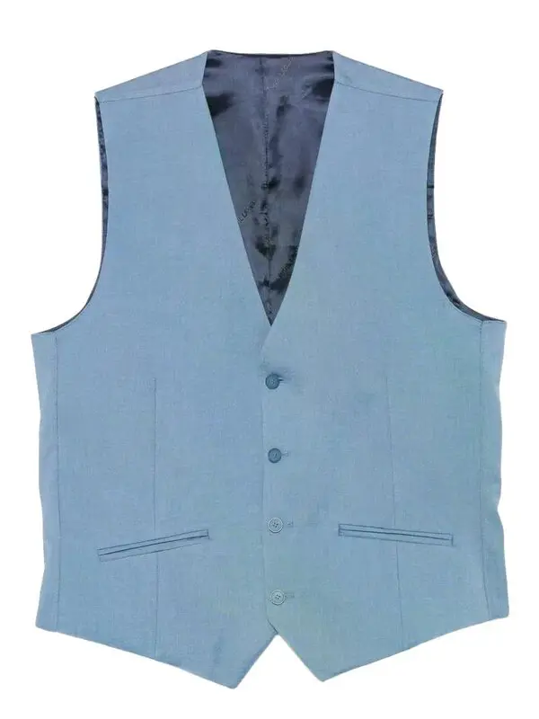 Karl Lagerfeld Sleeveless V-neck Waistcoat - Blue