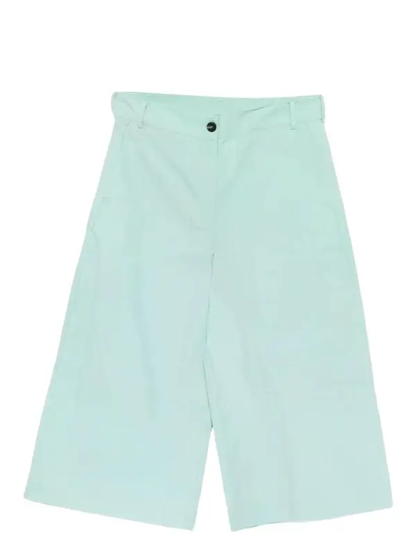 PSOPHIA Wide-leg Cropped Trousers - Blue
