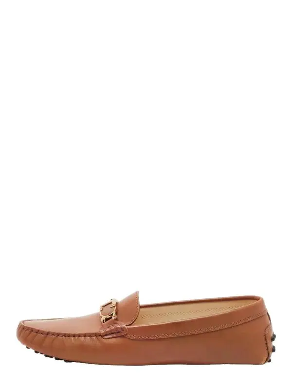 TOD'S Gommino Leather Loafers - Brown