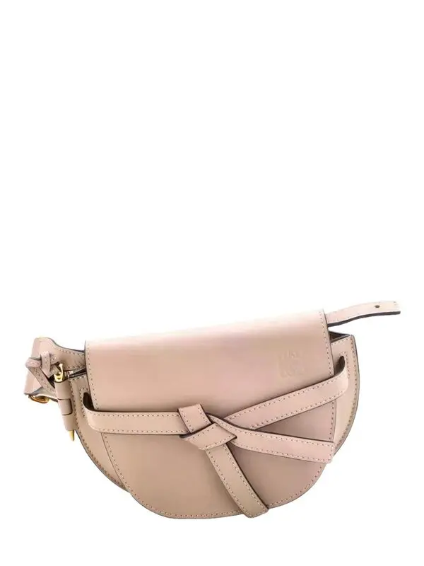 Loewe Gate Dual Shoulder Bag Leather Small - Neutrals