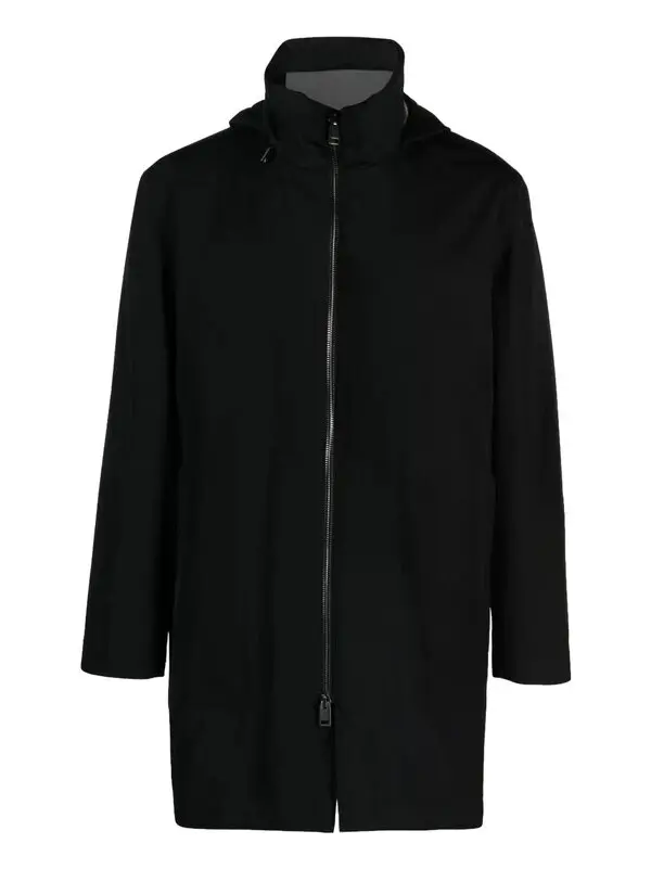 Brioni Hooded Cashmere-blend Parka Coat - Black