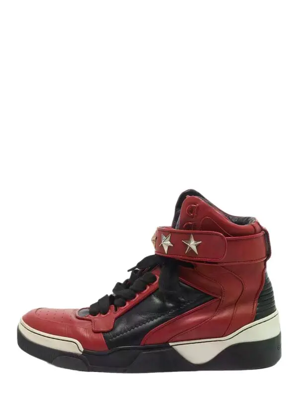 Givenchy Tyson Star-studded Sneakers - Red