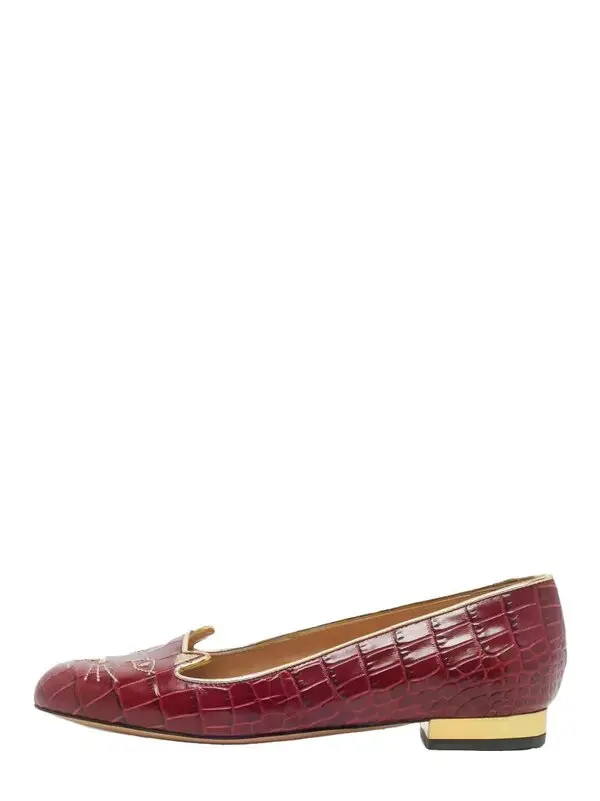 CHARLOTTE OLYMPIA Kitty Loafers - Red