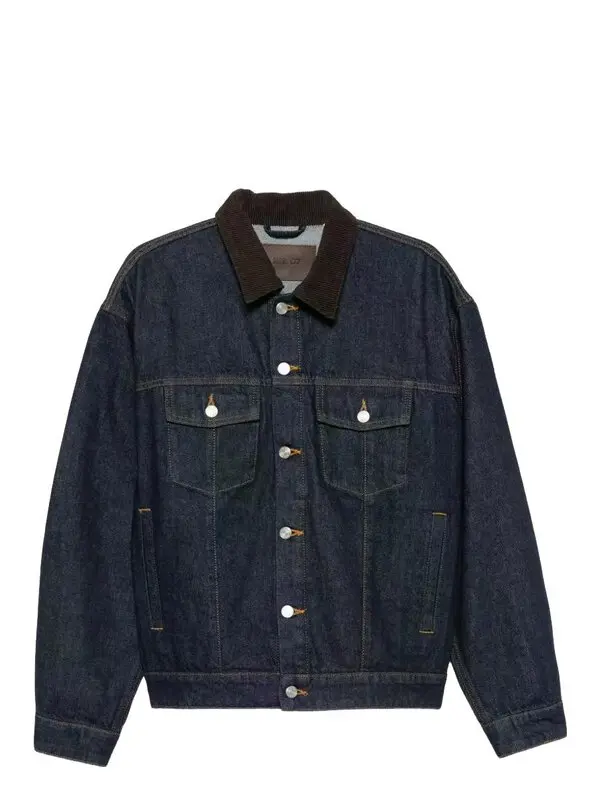 Nn07 Roy 1882 Corduroy-collar Denim Jacket - Blue