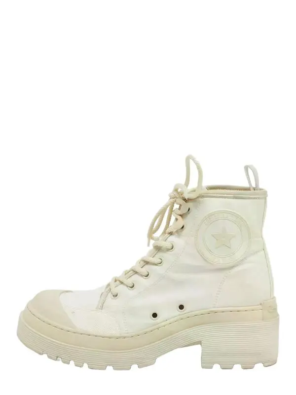 Dior Lace-up Canvas Combat Boots - Neutrals