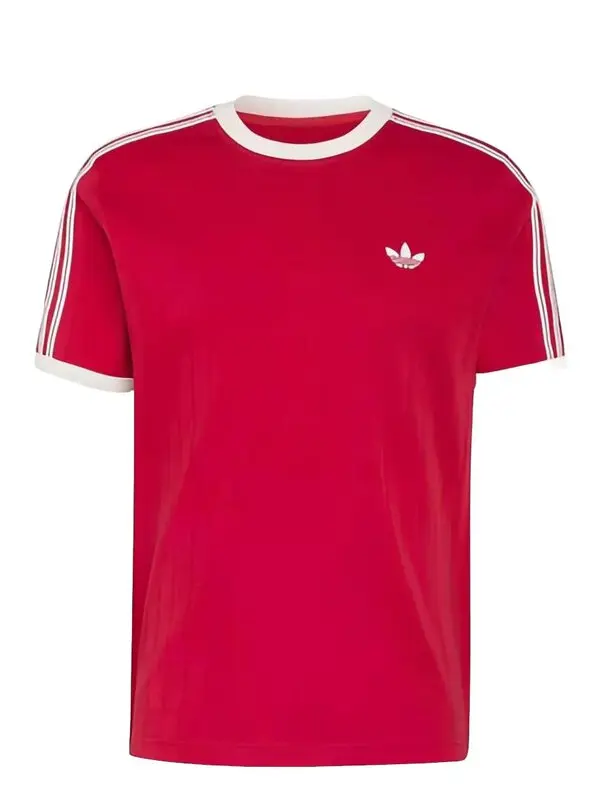 Adidas Striped Short-sleeve T-shirt - Red