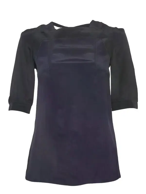 Marni Satin Short-sleeve Top - Black