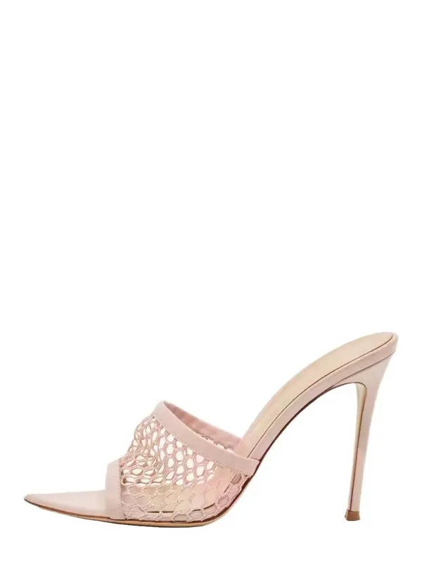 GIANVITO ROSSI Alisia Mesh Panel Sandals - Pink