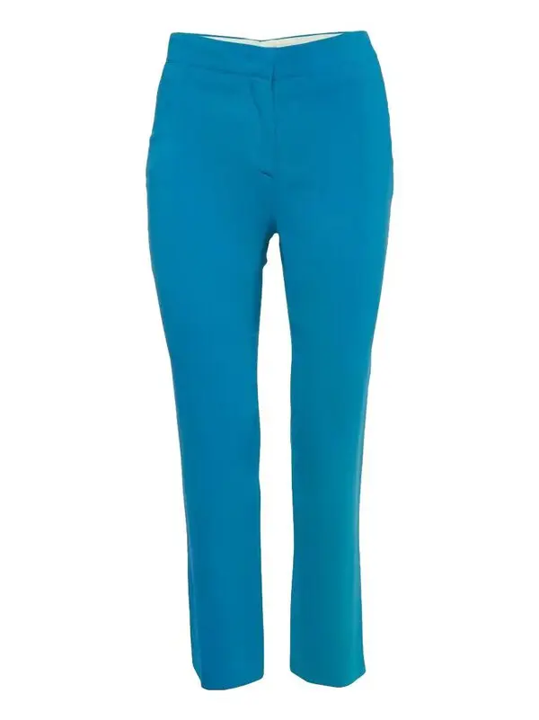 Alaïa Crepe Straight-leg Trousers - Blue