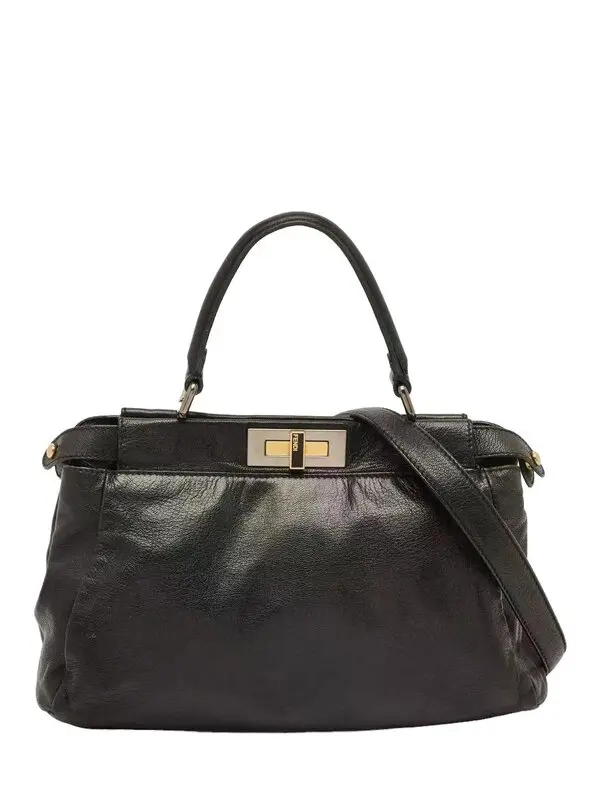 Fendi Medium Peekaboo Shoulder Bag - Black