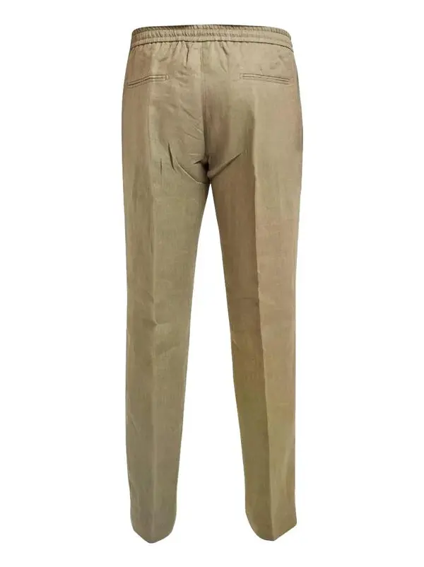 MICHAEL COAL Drawstring Linen Trousers - Neutrals