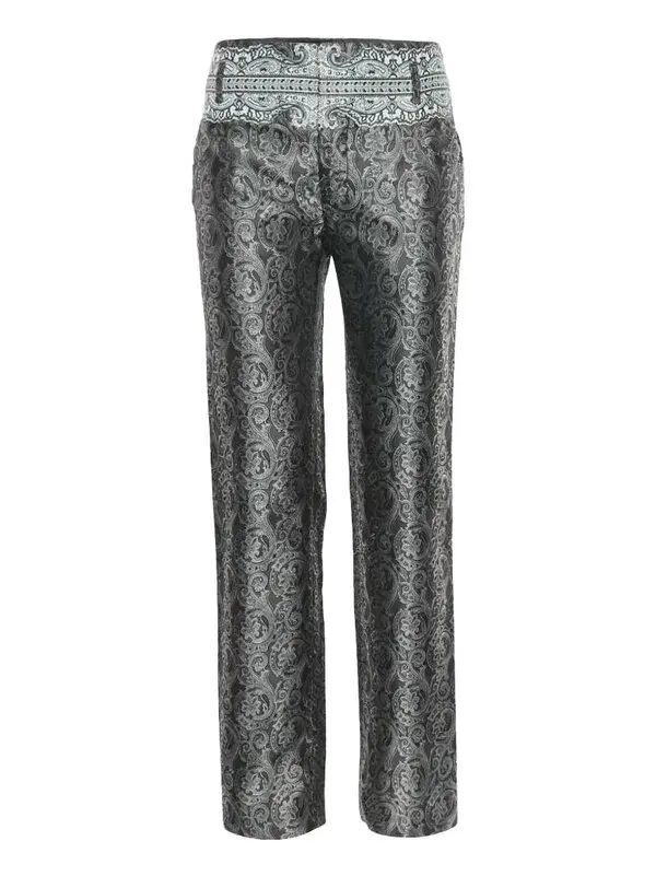 Balenciaga Baroque Paisley Brocade Trousers - Grey