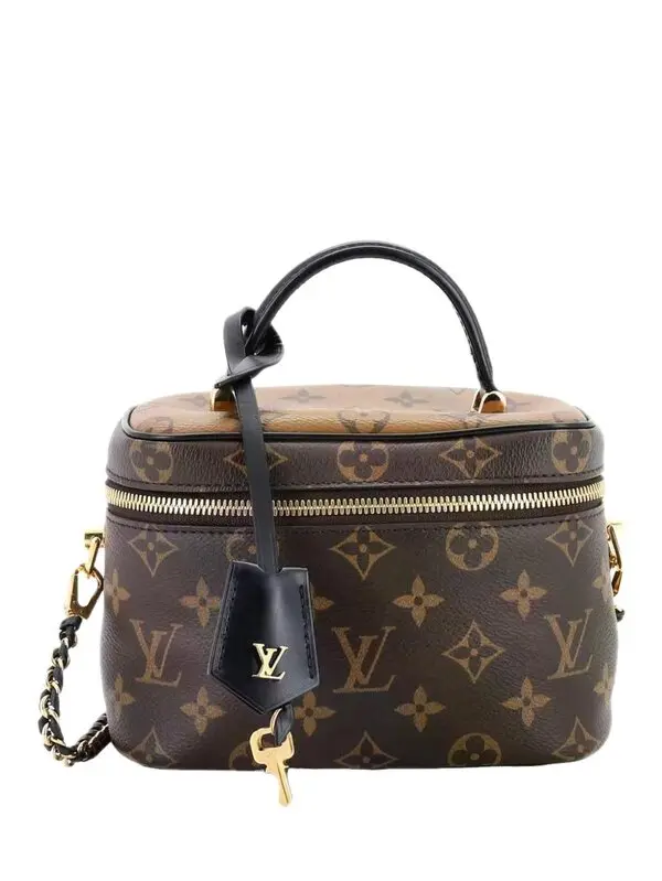 LOUIS VUITTON Reverse Monogram Canvas Pm Satchel - Brown