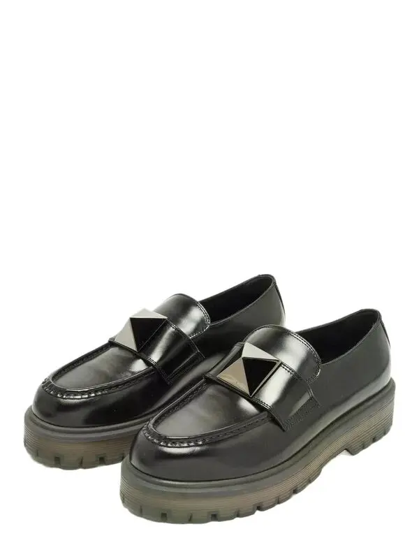 Valentino Garavani Rockstud Leather Loafers - Black