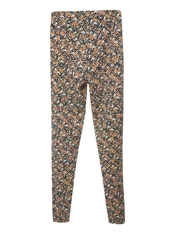 Burberry Monogram-print Leggings - Neutrals