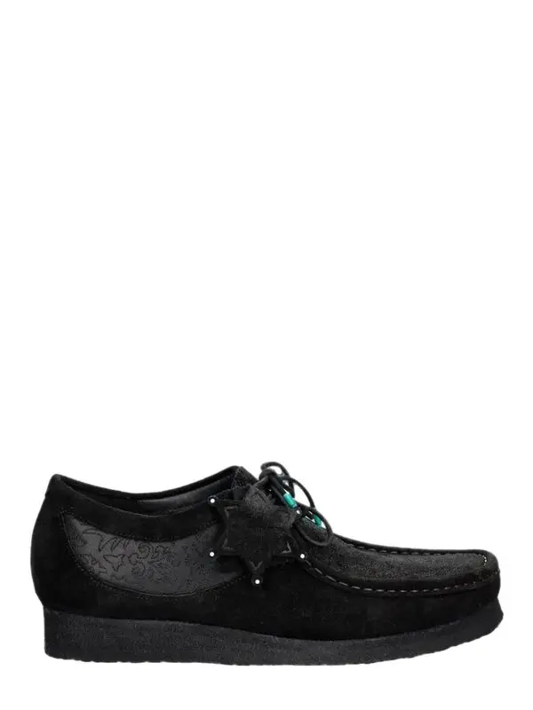 Clarks Embroidered Wallabee Boots - Black