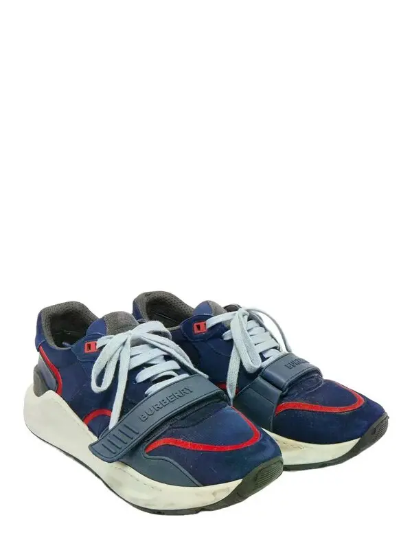 Burberry Ramsey Touch-strap Sneakers - Blue
