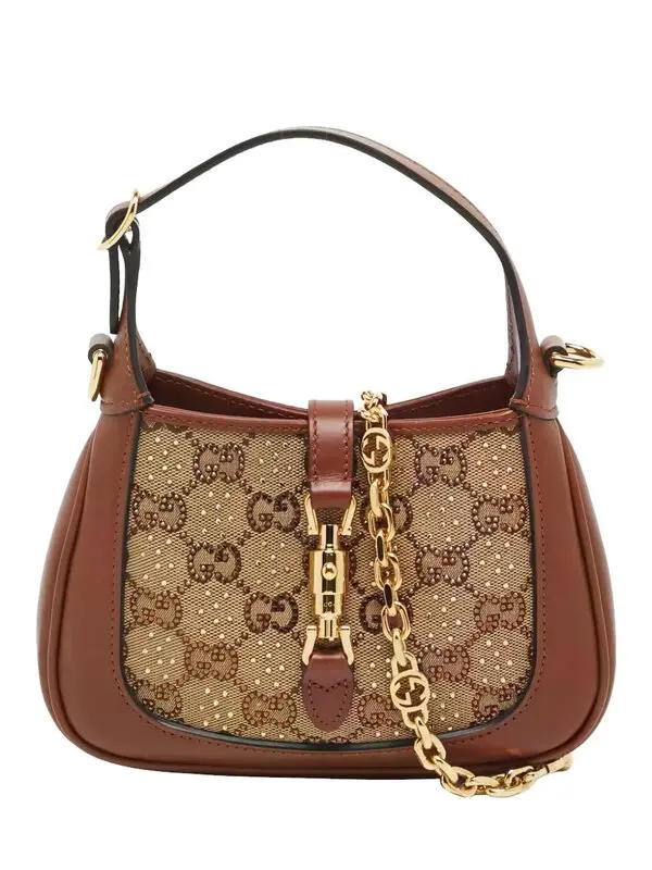 Gucci Mini Jackie 1961 Gg Supreme Canvas Handbag - Brown