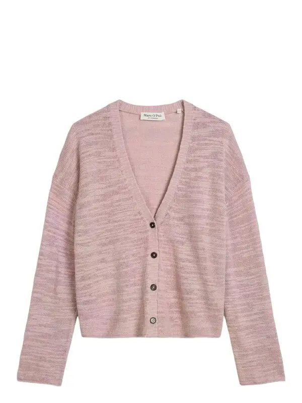 Marc O'polo Fine-knit V-neck Cardigan - Pink
