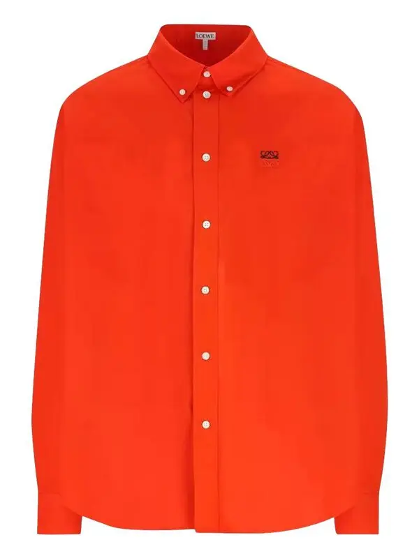 Loewe Logo-embroidered Button-down Shirt - Red