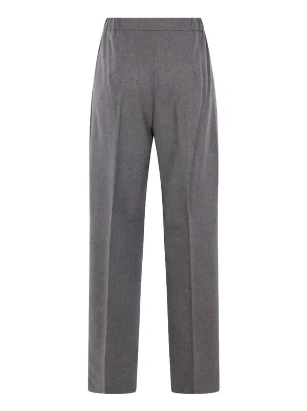 Max Mara Pleated Drawstring Trousers - Grey